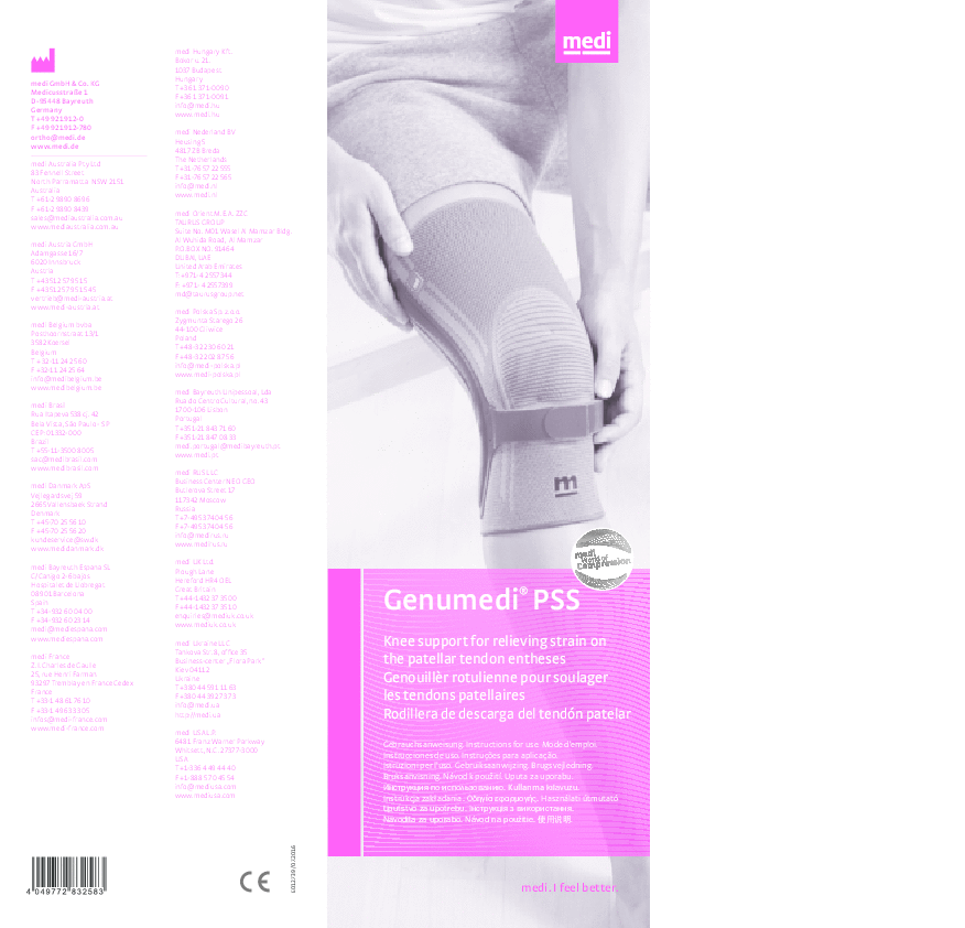 Genumedi® PSS sporty knee support with patellar strap