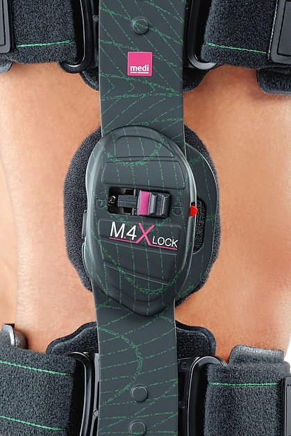 M.4 X-lock® 4-point rigid frame knee brace (lock mechanism)| medi