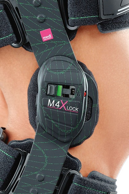 M.4 X-lock® 4-point rigid frame knee brace (lock mechanism)| medi