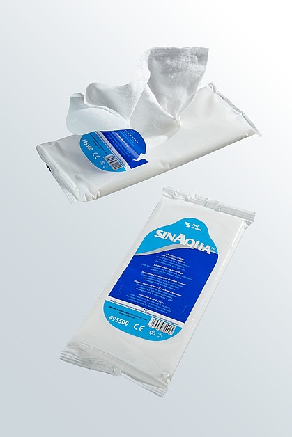 Sinaqua: Reinigung und Pflegetuch für Bettlägerige | medi